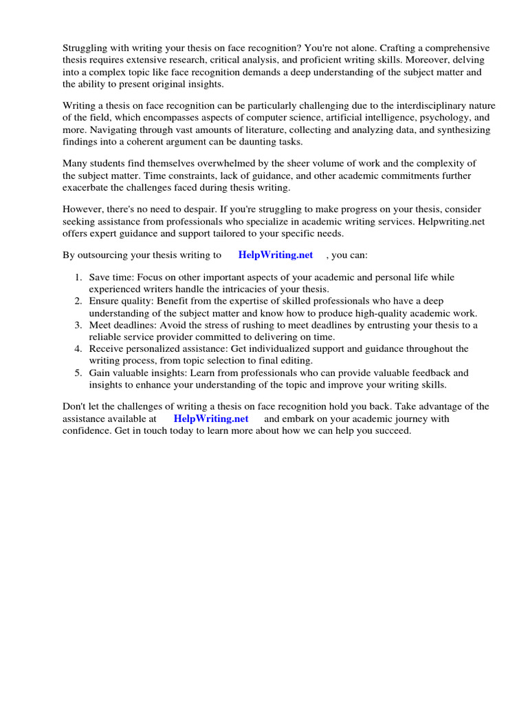 Thesis Report On Face Recognition | PDF | Biometrics | Principal ...