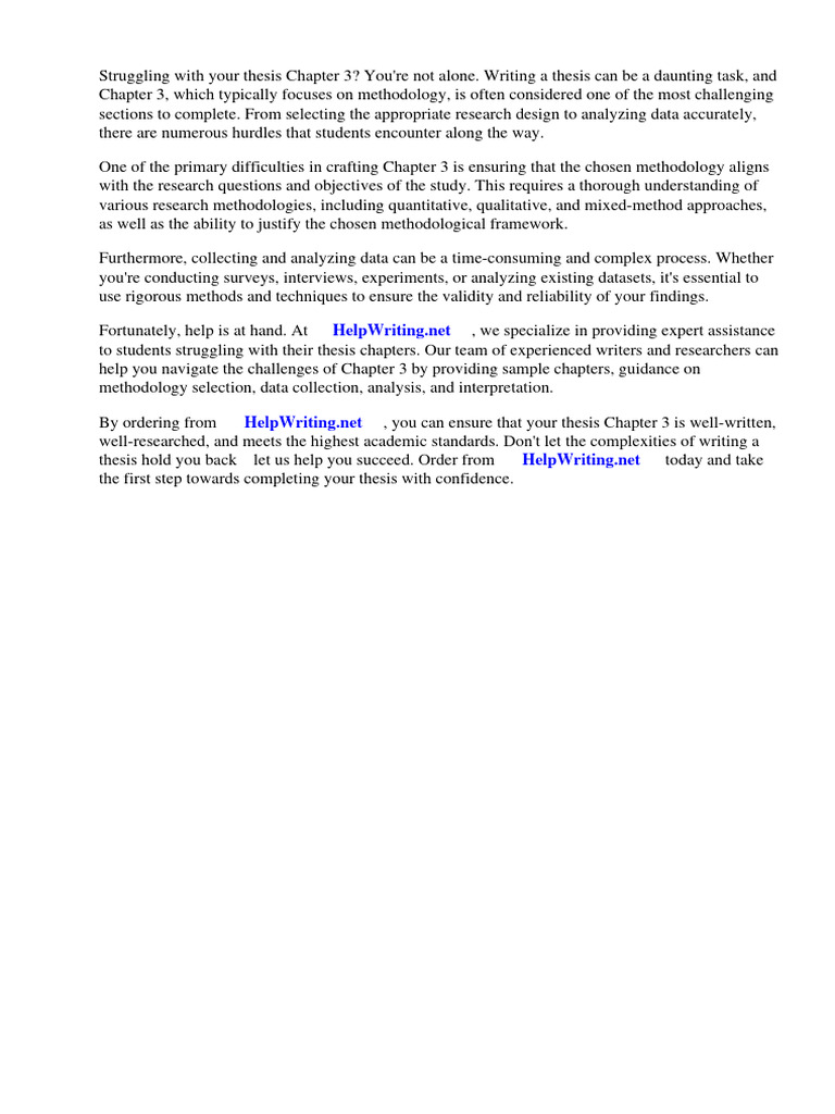 Thesis Chapter 3 Sample | PDF | Scientific Method | Methodology