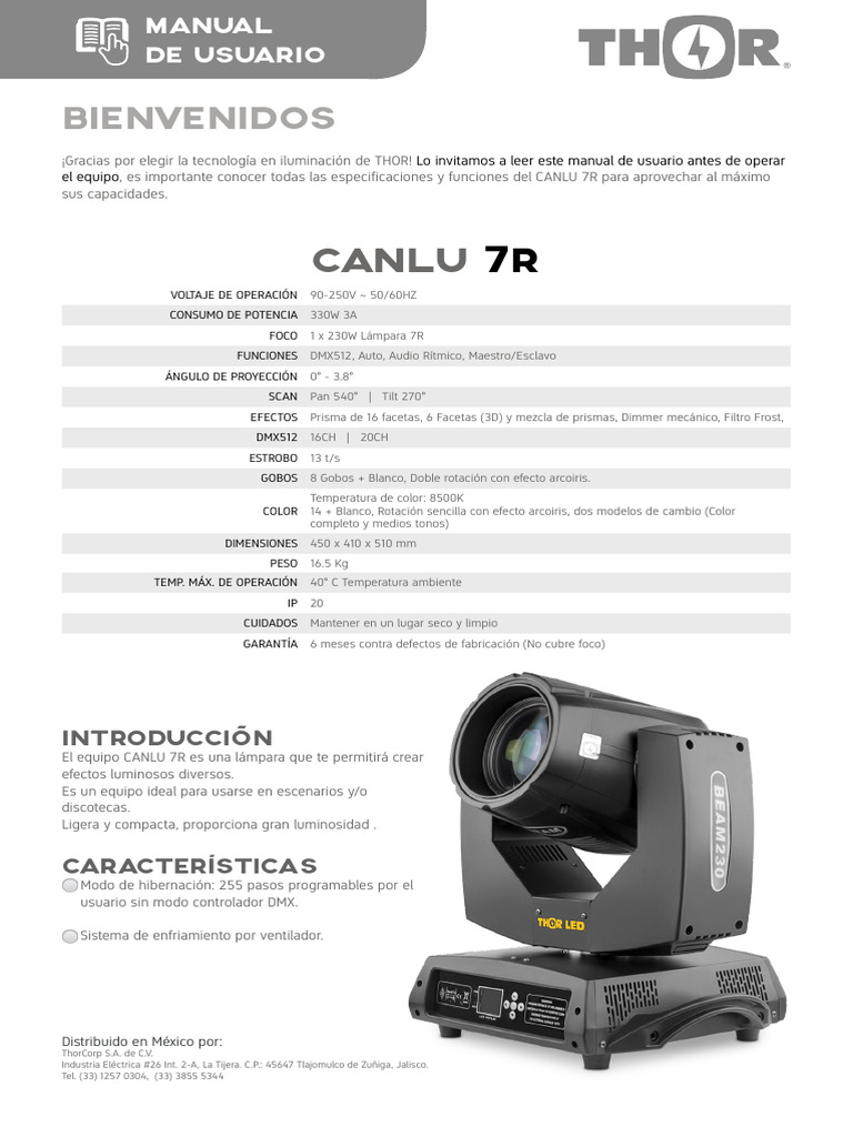 Manual CANLU 7R | PDF