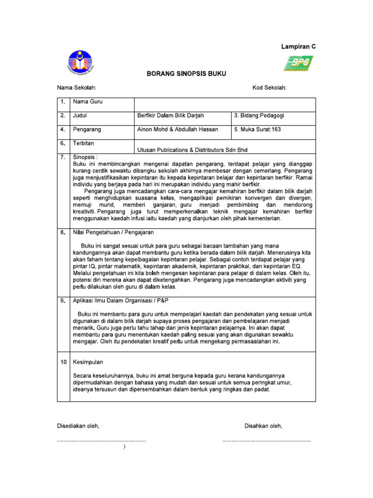 SB4 Berfikir Dalam Bilik Darjah | PDF