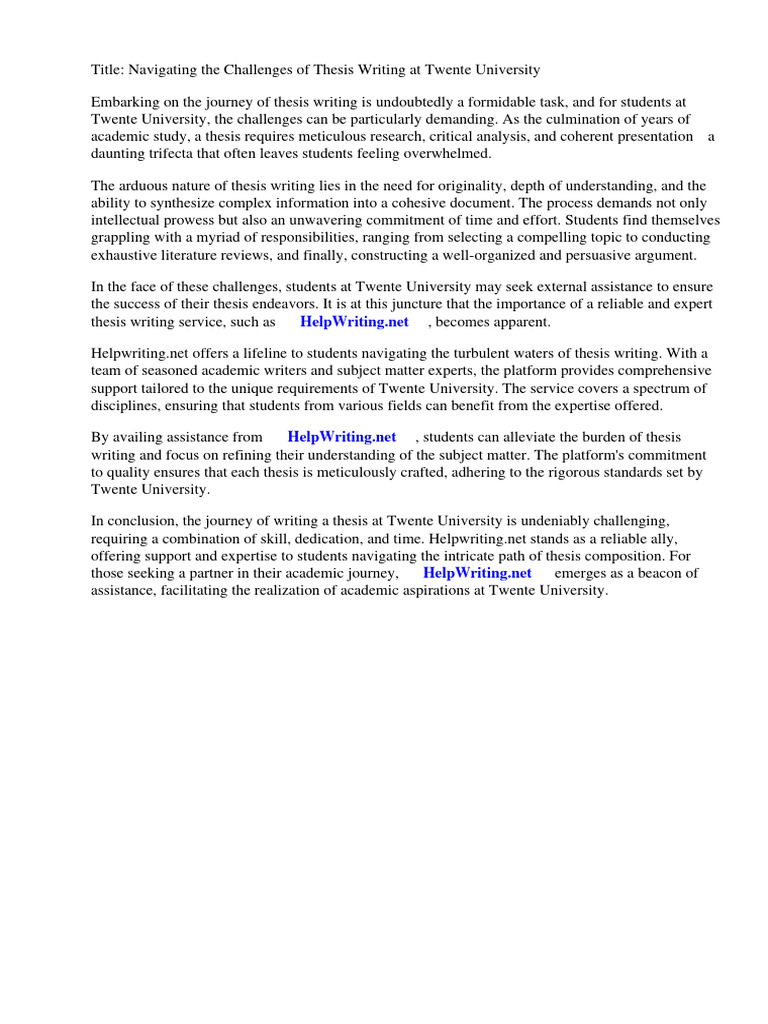 Thesis Twente University | PDF | Doctor Of Philosophy | Thesis