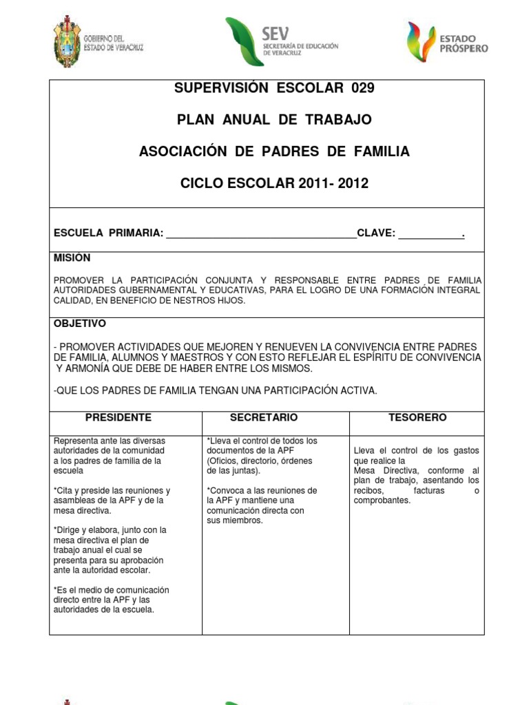 Plan de Trabajo Apf. | PDF