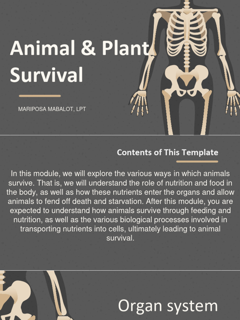 Animal and Plant Survival | PDF