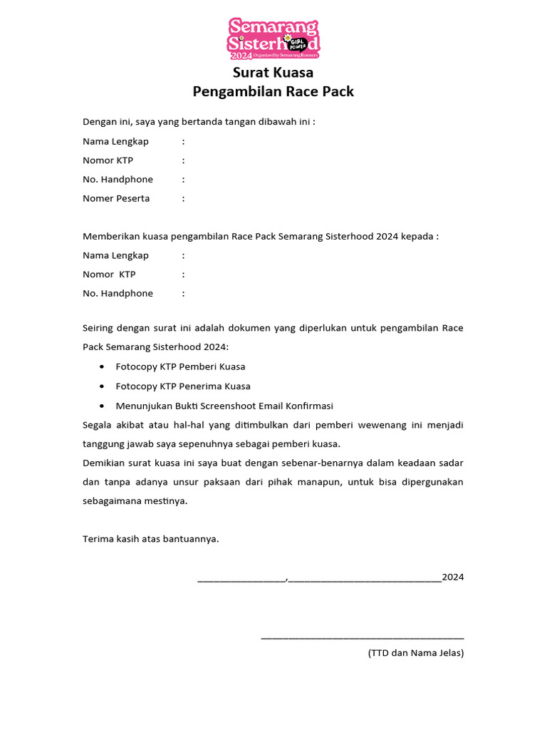Surat Kuasa Pengambilan RPC SS24 | PDF