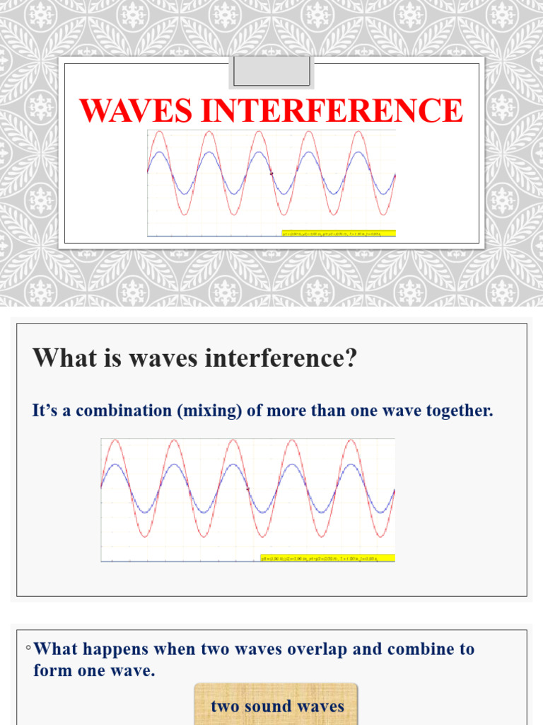 Waves Interference | PDF | Science & Mathematics