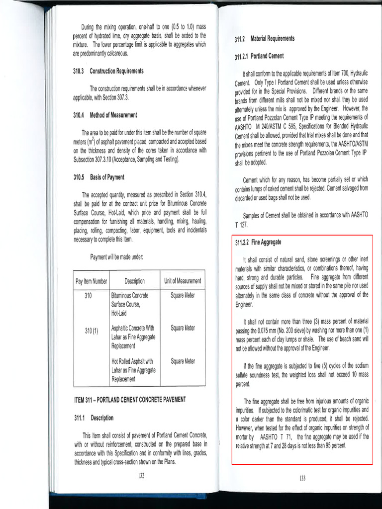 Item 311, Section 311.2.2 - DPWH SS Vol II 2013 | PDF