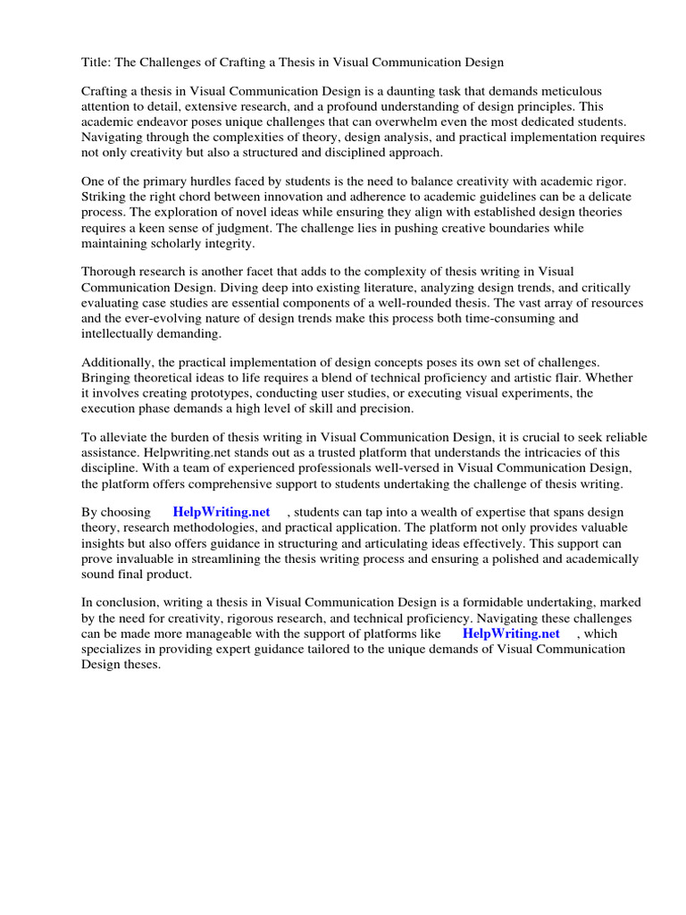 Thesis Visual Communication Design | PDF | Communication | Plasmid