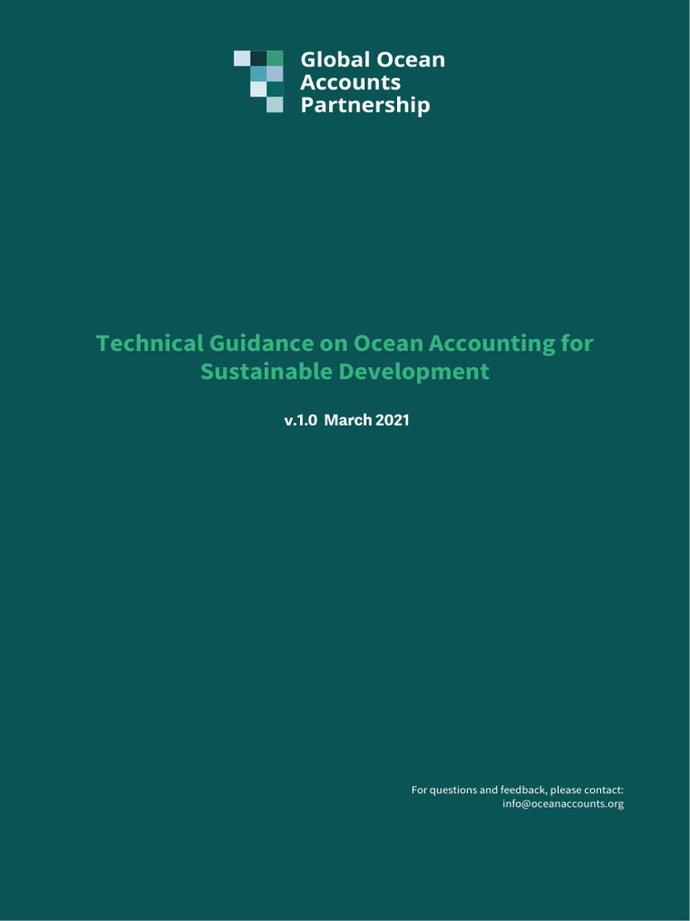 Technical Guidance On Ocean Accounting For Sustainable Development-V01 ...