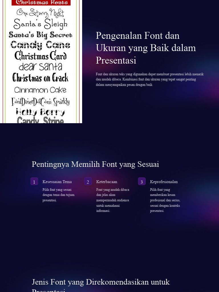 Tipe Font Dan Size | PDF