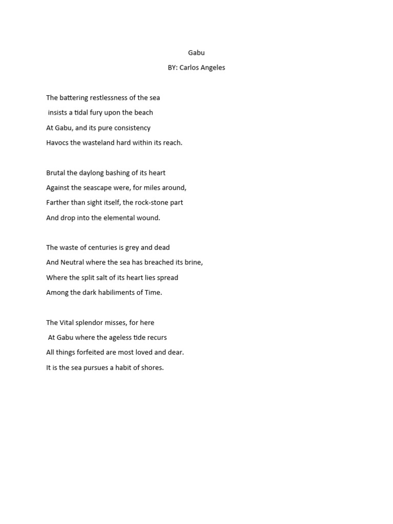 Gabu Poem | PDF