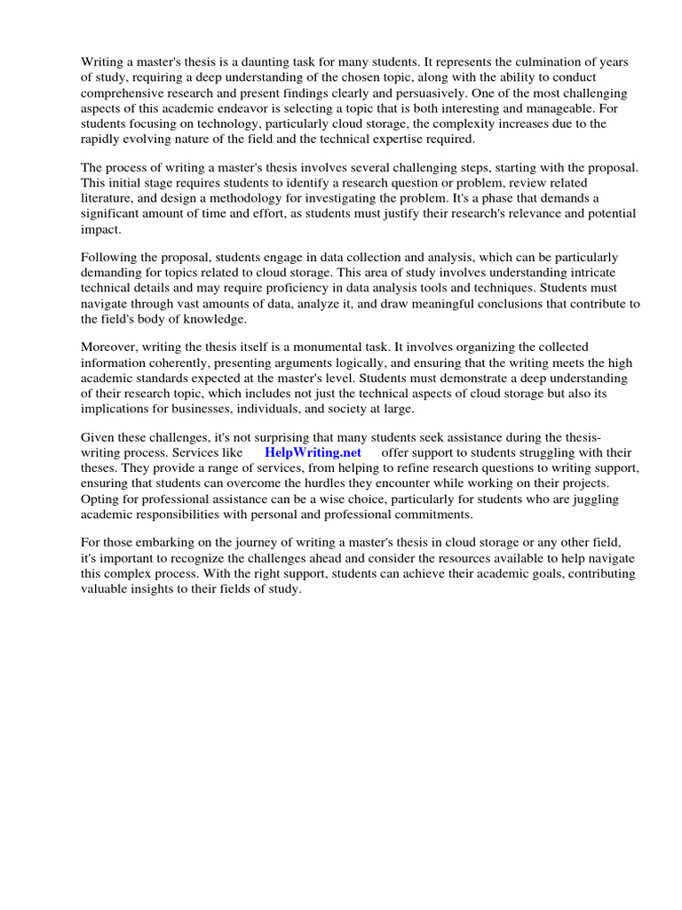 Master Thesis Cloud Storage | PDF | Cloud Computing | Computing