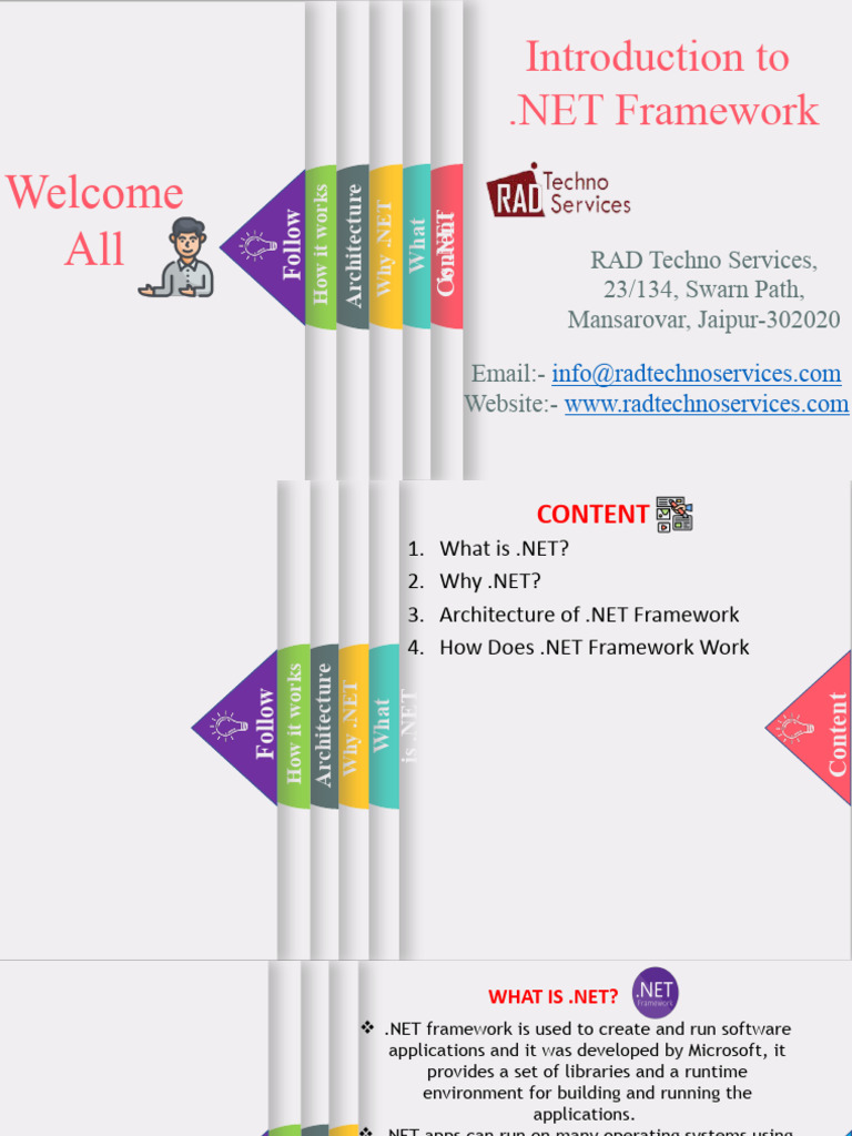 1 Net Framework Intro Pdf Application Software Software 7191