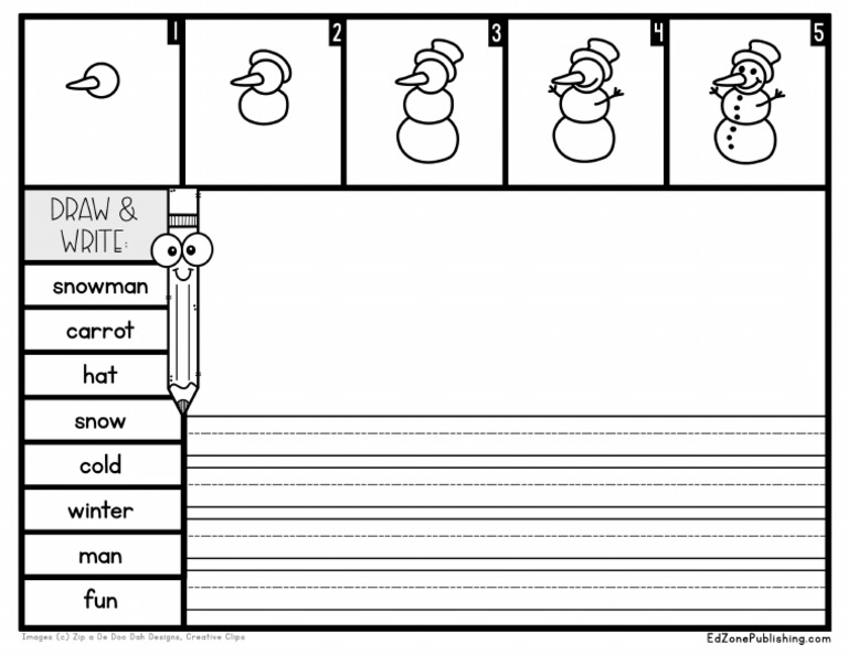 Draw Write SnowMan | PDF