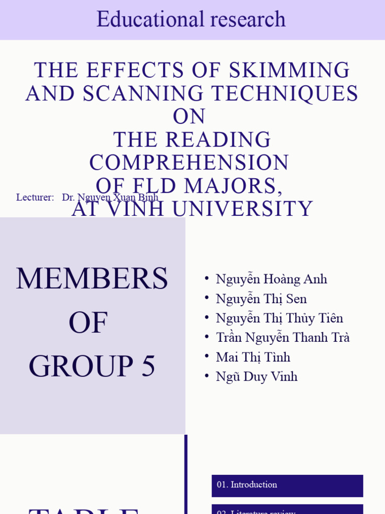 NCKH | PDF | Speed Reading | Reading Comprehension