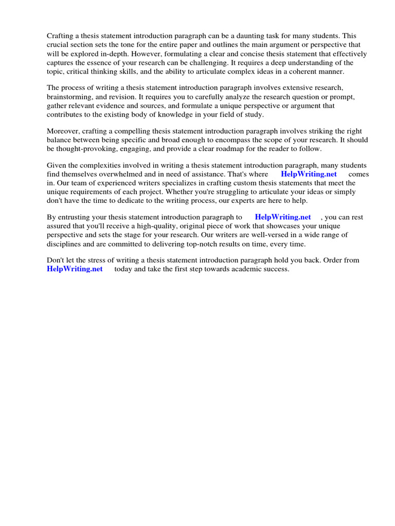 Crafting Effective Thesis Statements | PDF | Essays | Thesis