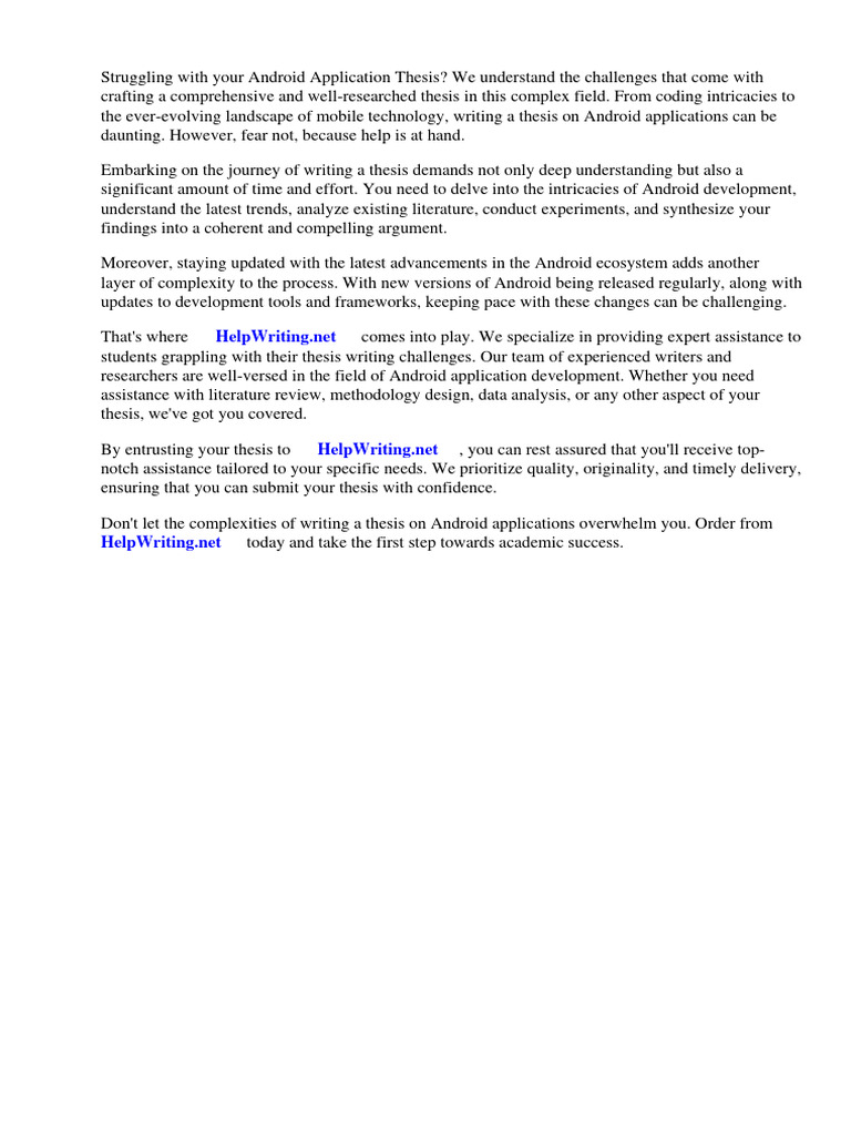 Android Application Thesis Title | PDF | Android (Operating System) | Mobile App