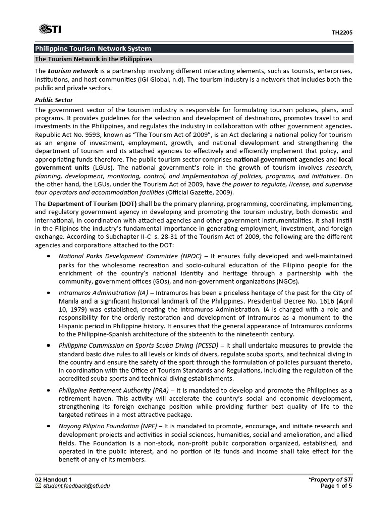 02 Handout 1 | PDF | Public Transport | Tourism