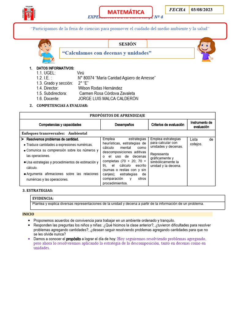Aprendemos a Sumar con Decenas | PDF | Science | Procesos mentales