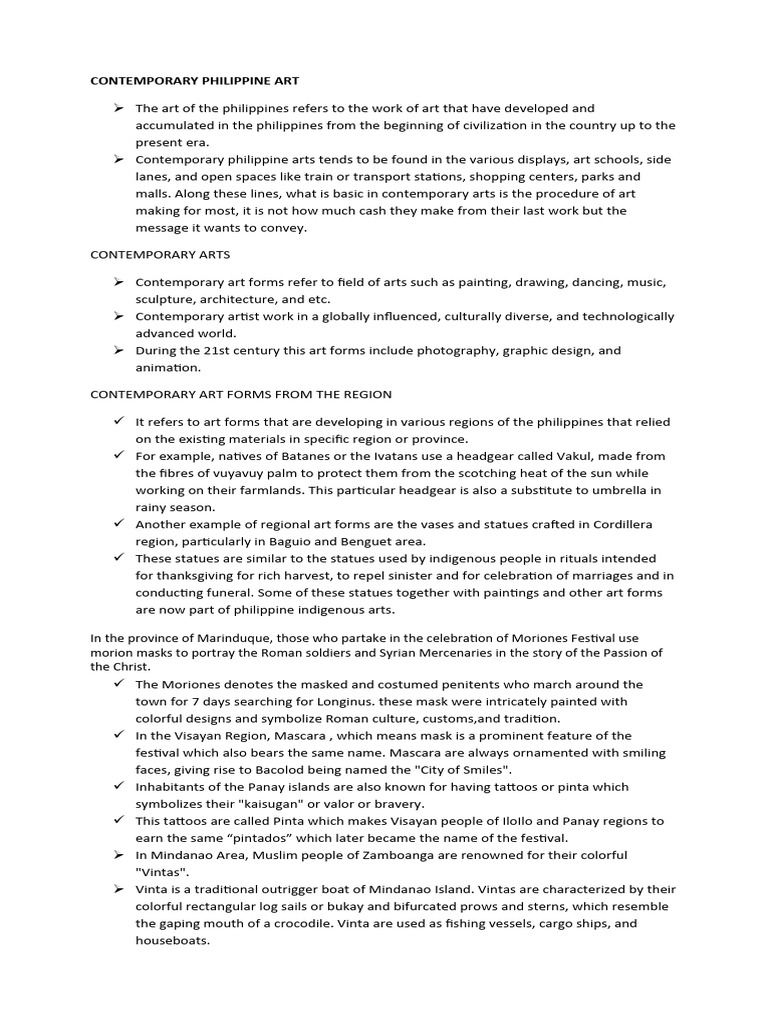 Contemporary Philippine Art | PDF