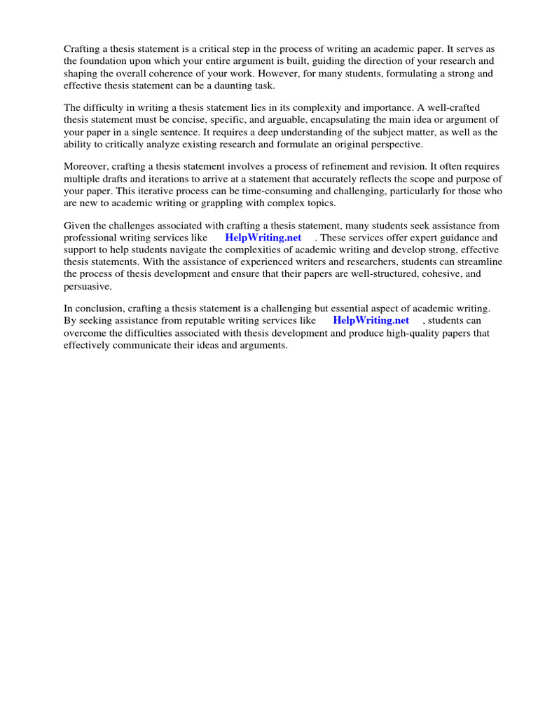 Steps to Write a Thesis Statement | PDF | Essays | Thesis