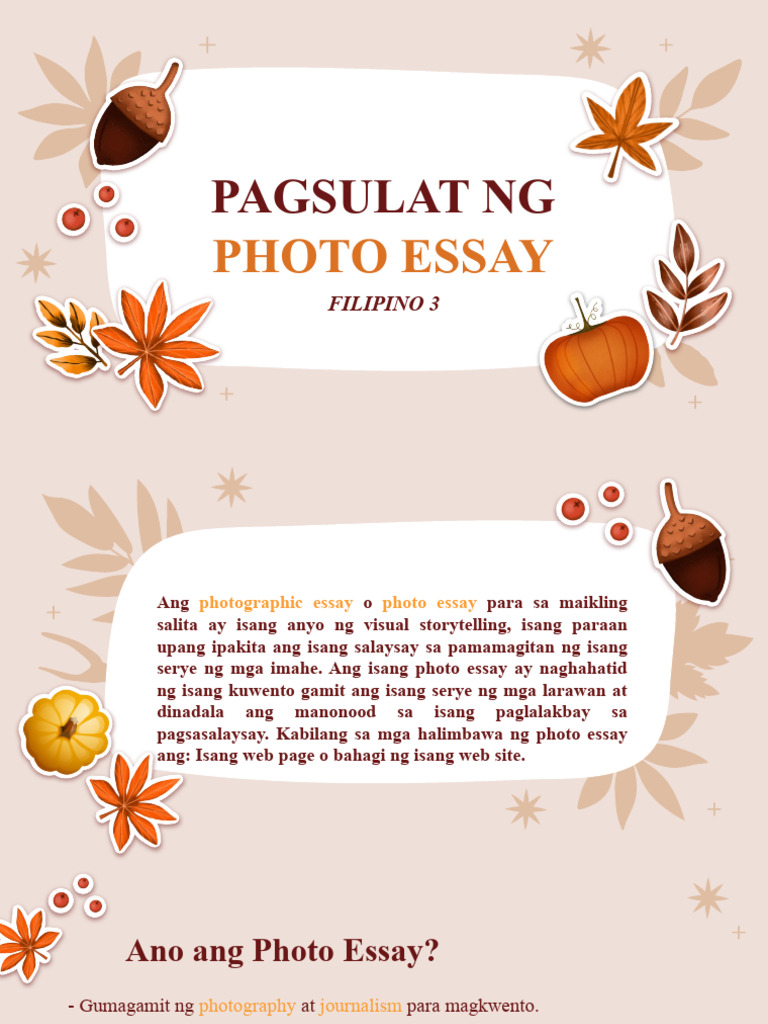 PAGSULAT NG PHOTO ESSAY | PDF