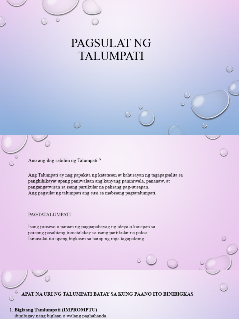 Pagsulat NG Talumpati | PDF