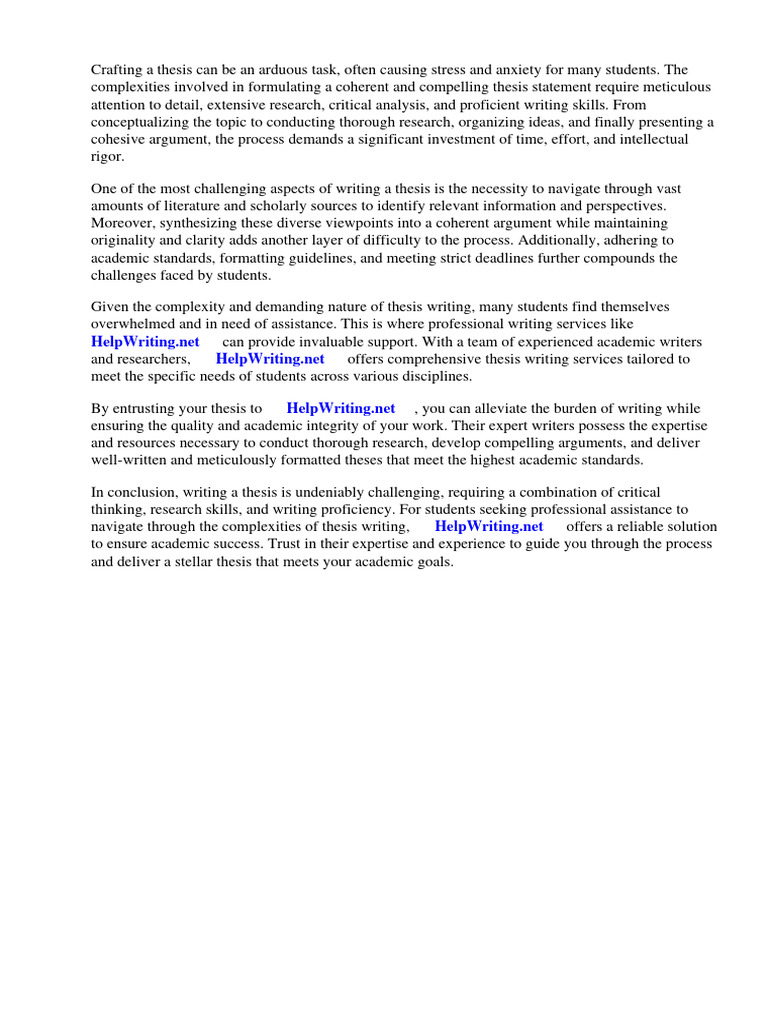 A Working Thesis Example | PDF | Essays | Thesis