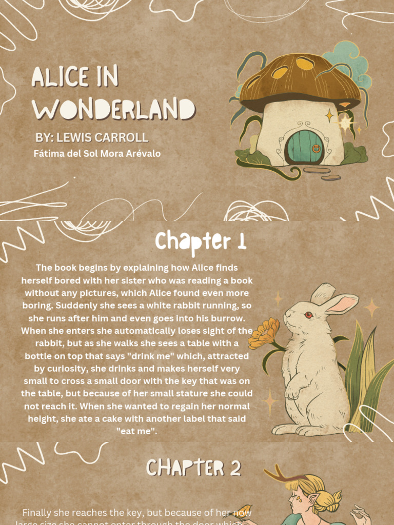 Presentación Escritura y Literatura Ilustrado Beige | PDF | Alice ...