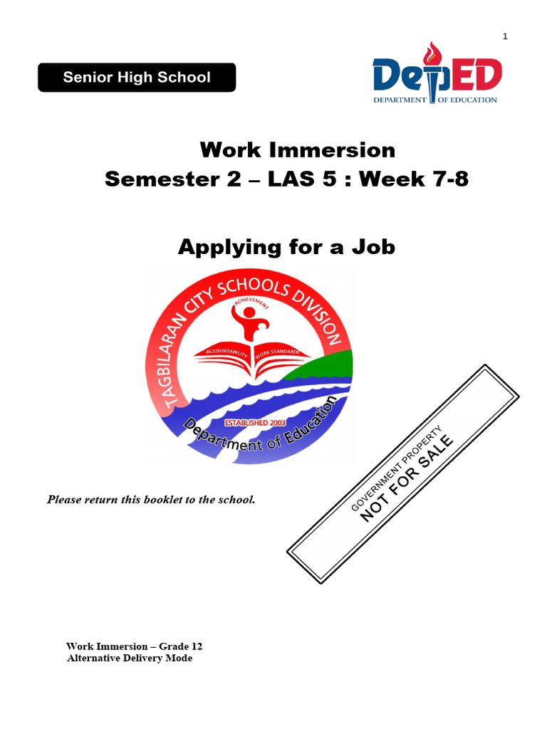Work Immersion4 Pdf