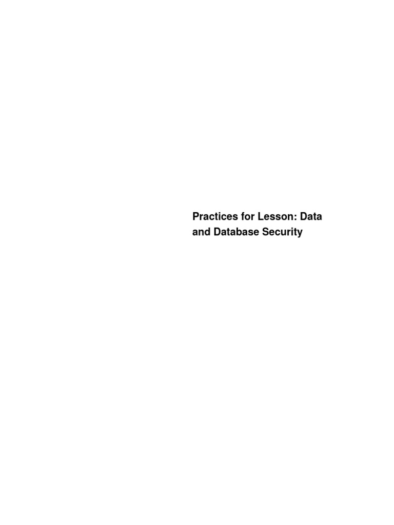 Data And Database Security Pdf Databases Port Computer Networking
