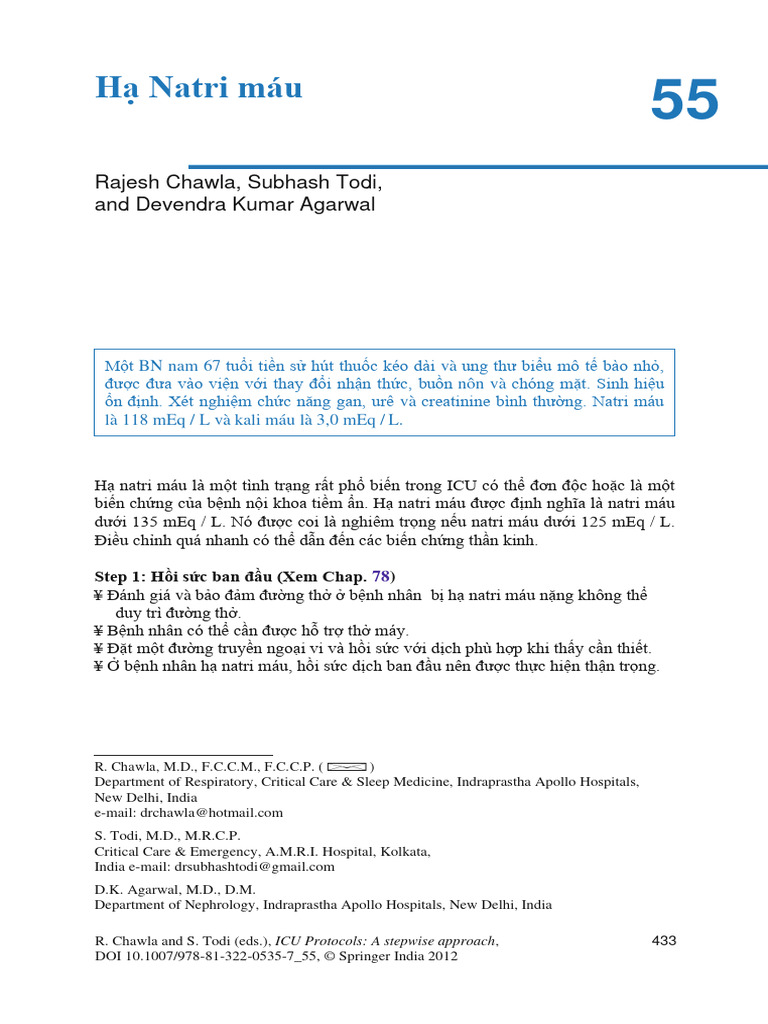 Cấp cứu hạ Natri máu | PDF