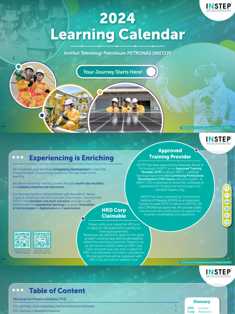 INSTEP Learning Calendar 2024 Public Edition | PDF
