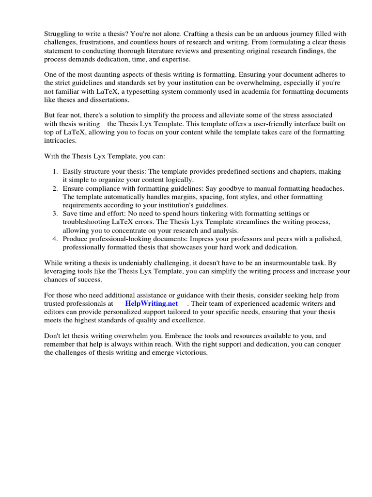 Thesis Lyx Template | PDF