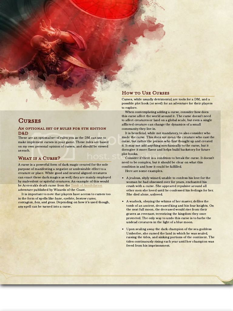Optional Rules for Curses _ GM Binder | PDF