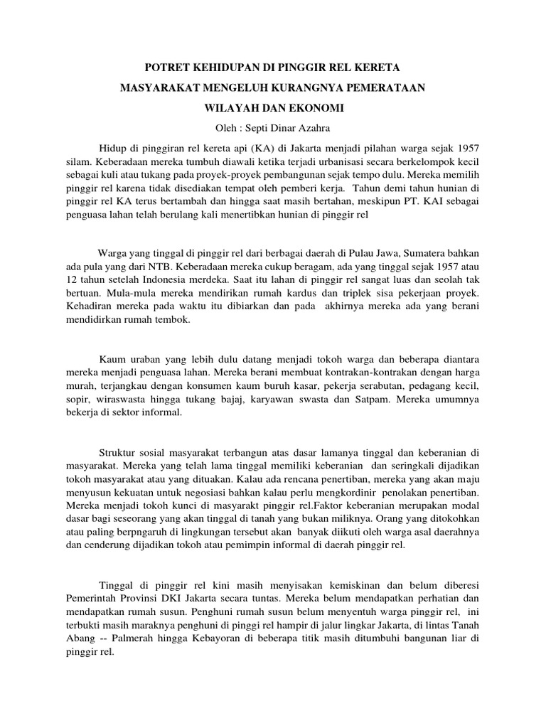 Potret Kehidupan | PDF