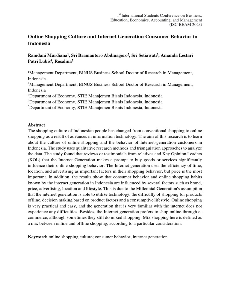 Internet Generation | PDF | Online Shopping | Consumer Behaviour