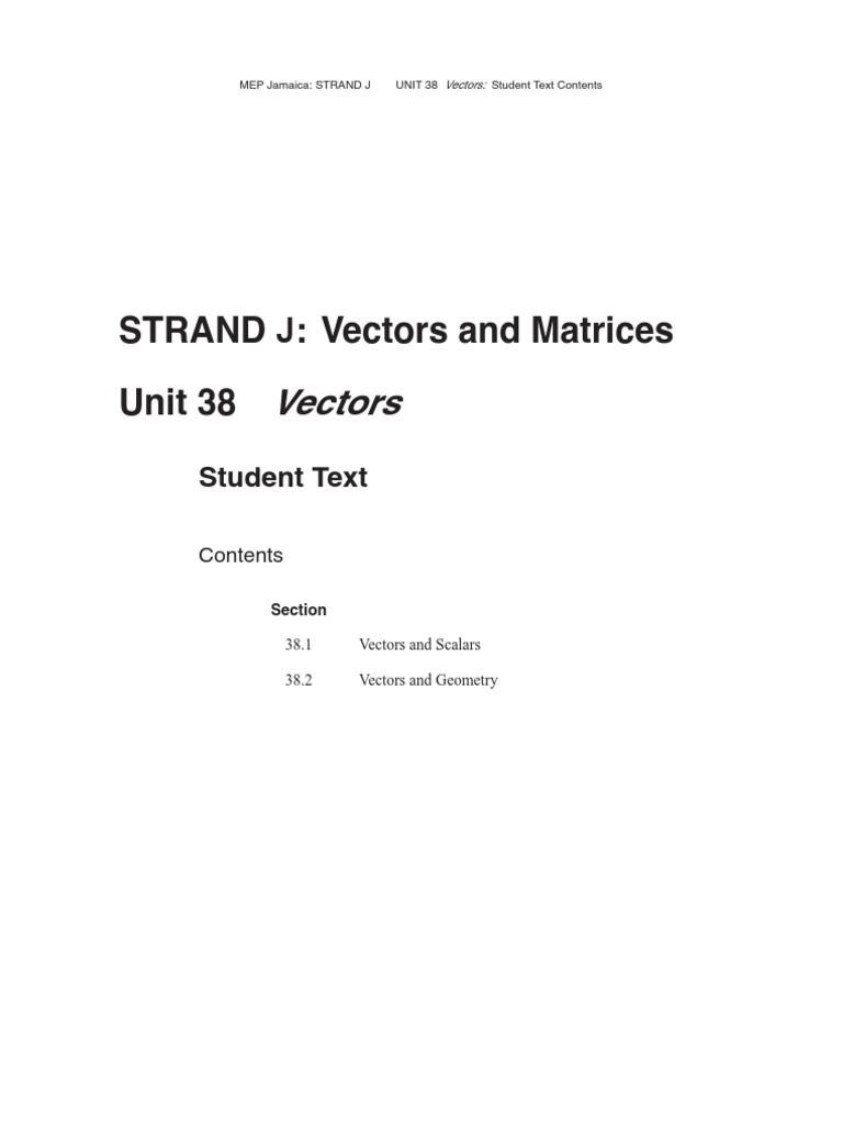 Vectors and Matrices | PDF | Euclidean Vector | Linear Algebra