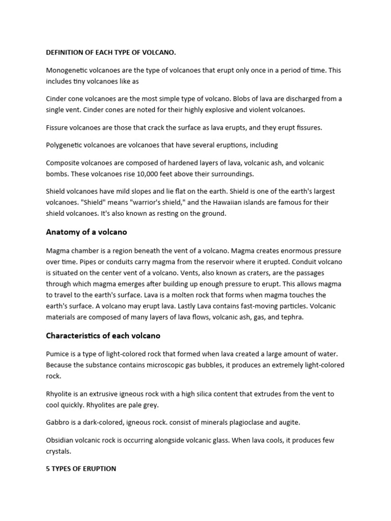 DEFINITION-OF-EACH-TYPE-OF-VOLCANO | PDF | Types Of Volcanic Eruptions ...