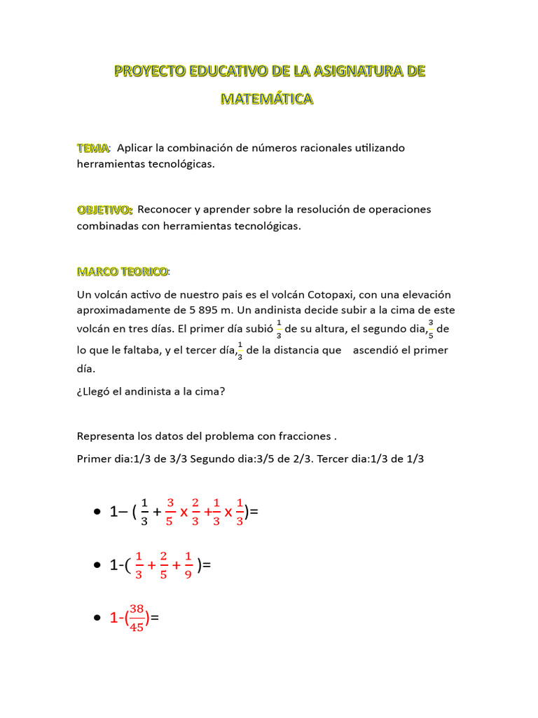 Proyecto de Mate Emily Vaca | PDF | Matemáticas