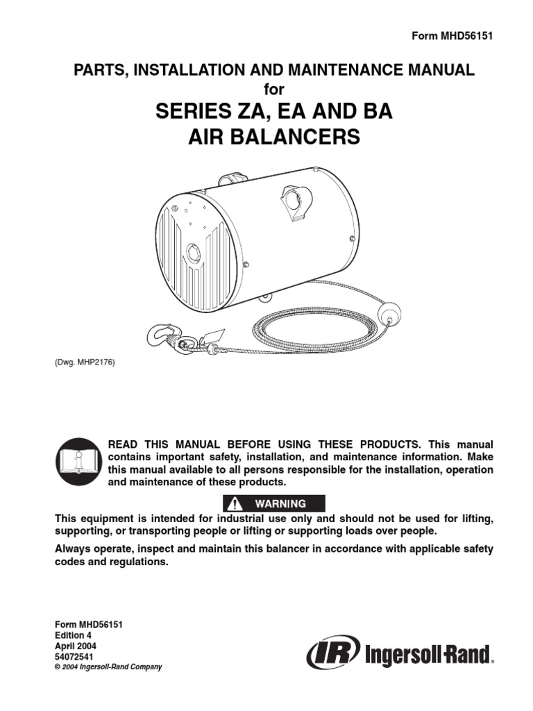 Manual Ingersoll Rand Balancer | PDF