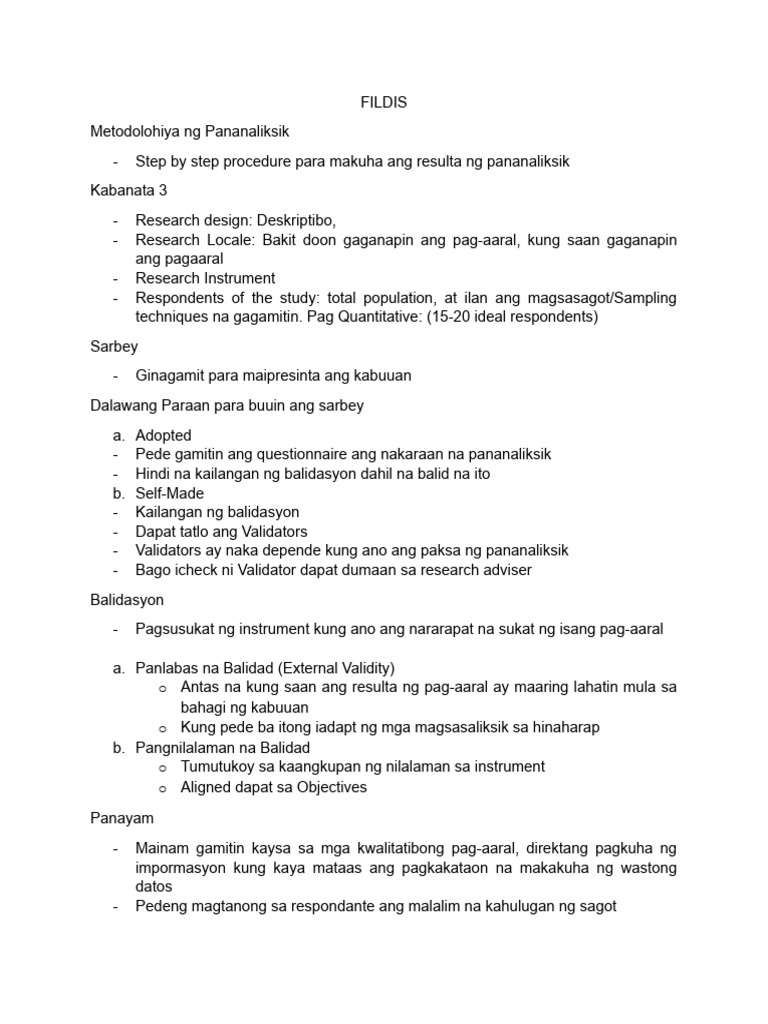 FILDIS Reviewer | PDF