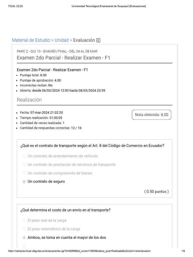 Examen de Seguros | PDF
