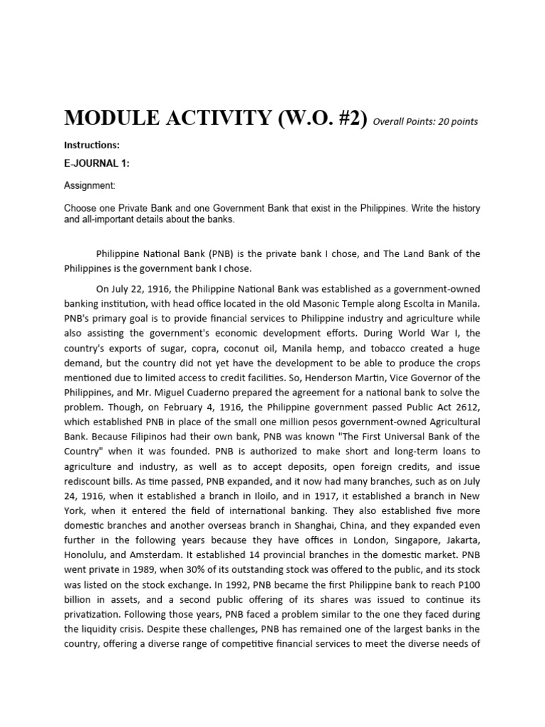 Module Activity Wo 2 | PDF