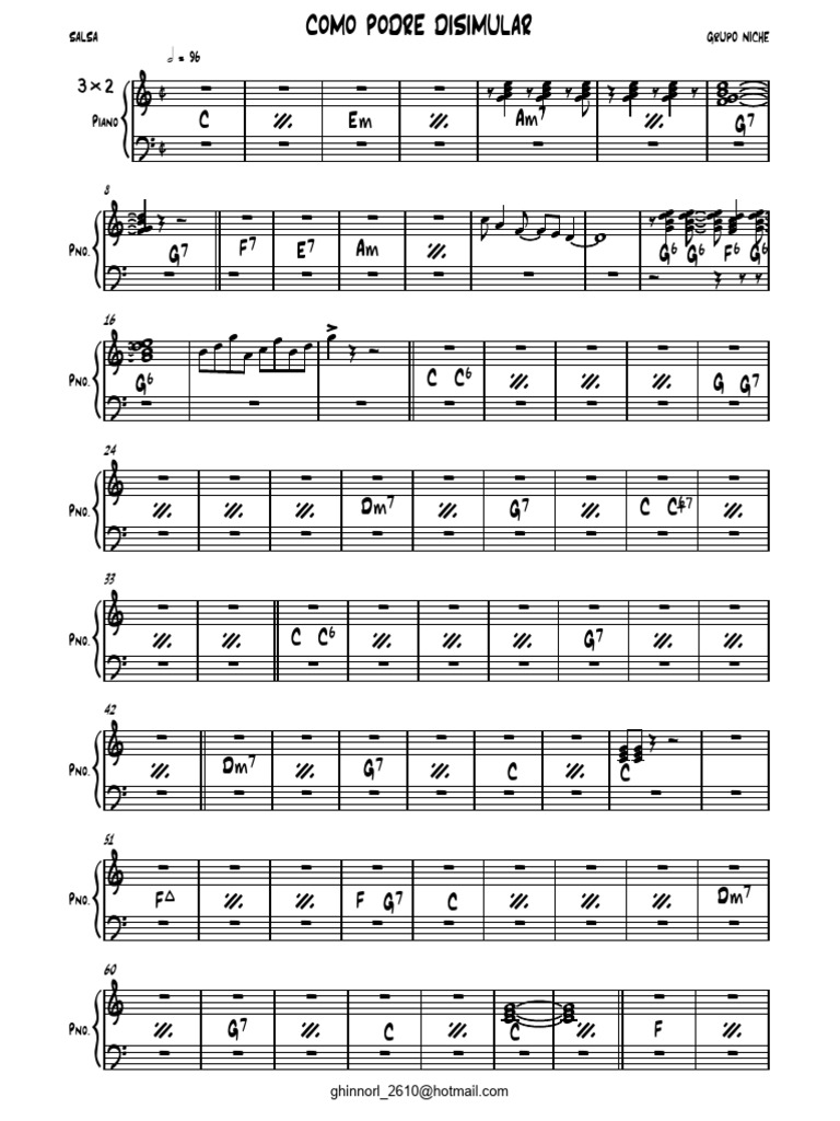 Como Podre Disimular - Niche | PDF