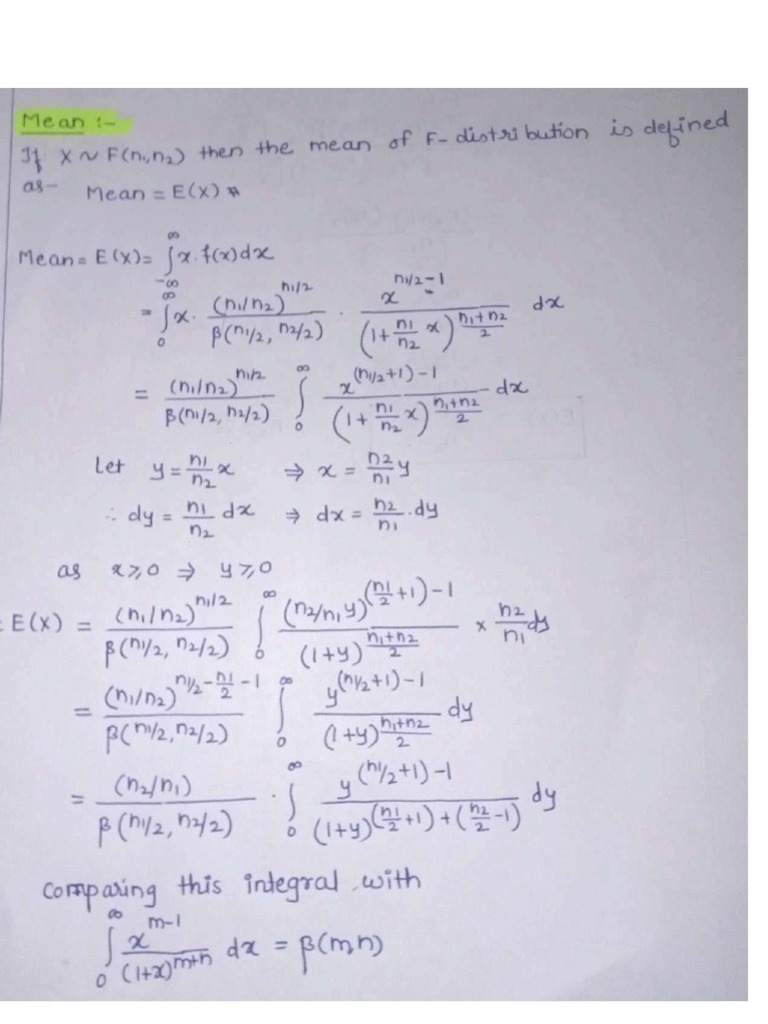 F distribution Compressed | PDF