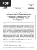 Wisconsin Card Sorting Test Procedure | PDF