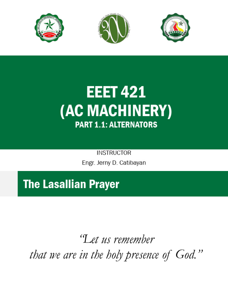 AC Machinery: Alternators Overview | PDF | Alternating Current | Inductor