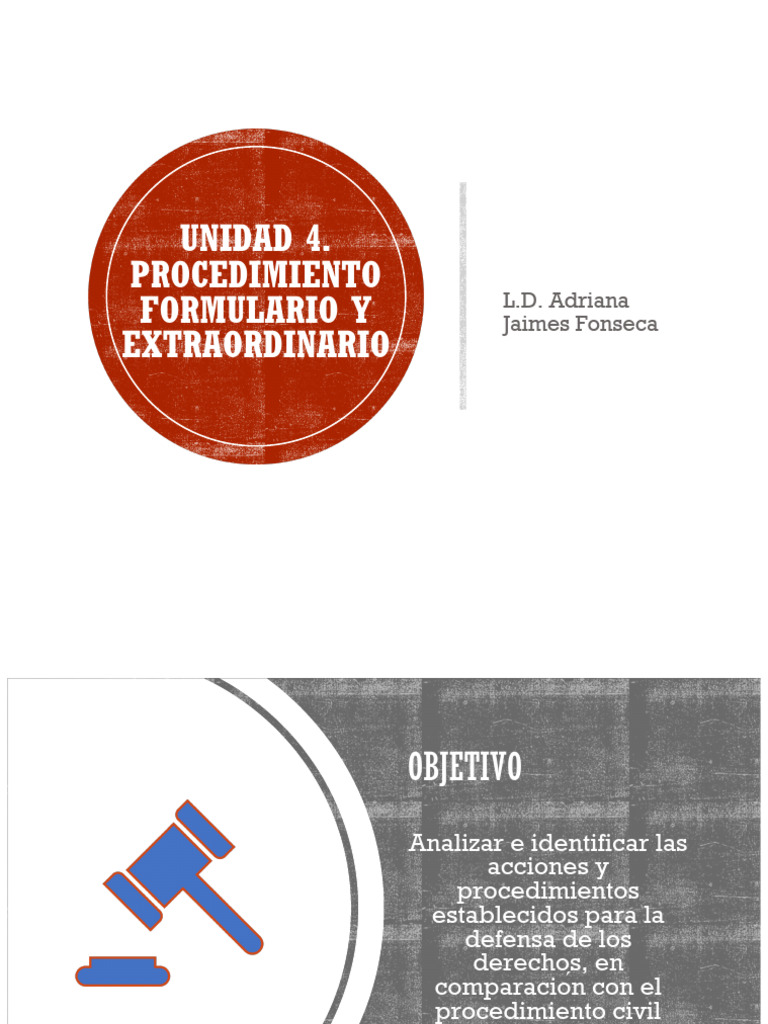 Procedimiento Formulario y Extraordinario | PDF | Ley procesal | Roma ...