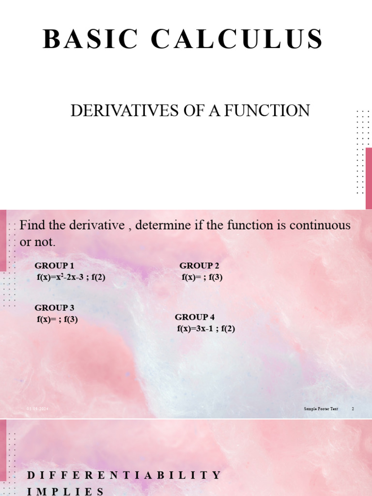 Rules of Differentiation | PDF | Derivative | Calculus
