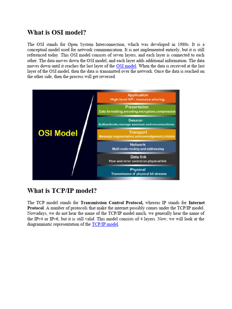Osi TCP Ip | PDF | Osi Model | Internet Protocol Suite